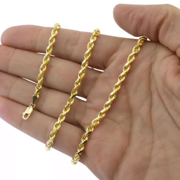 Accessories | Real 14k Solid Gold Heavy Rope Chain 5mm 22 | Poshmark